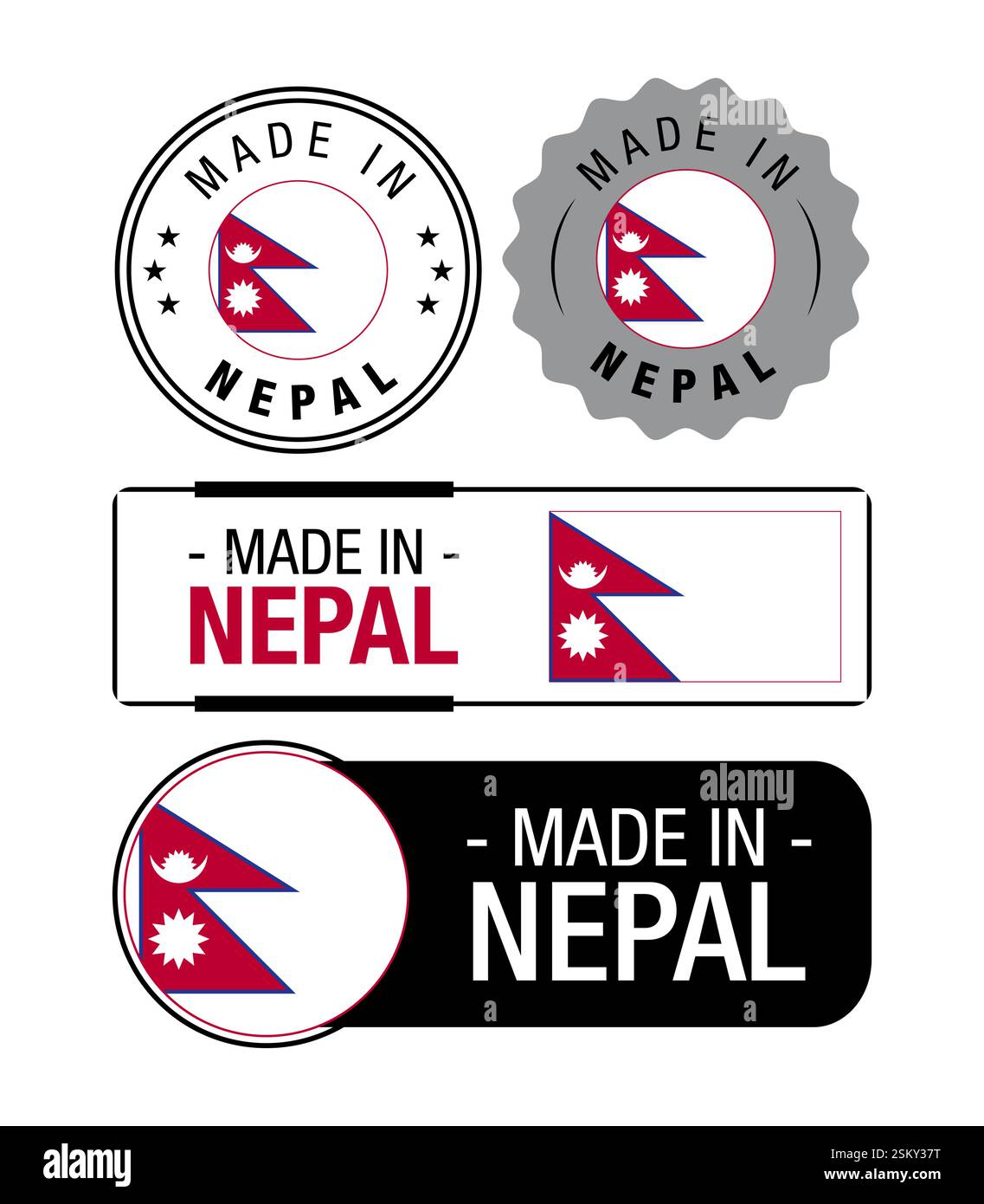 Nepal flag vector vectors hi-res stock photography and images - Alamy