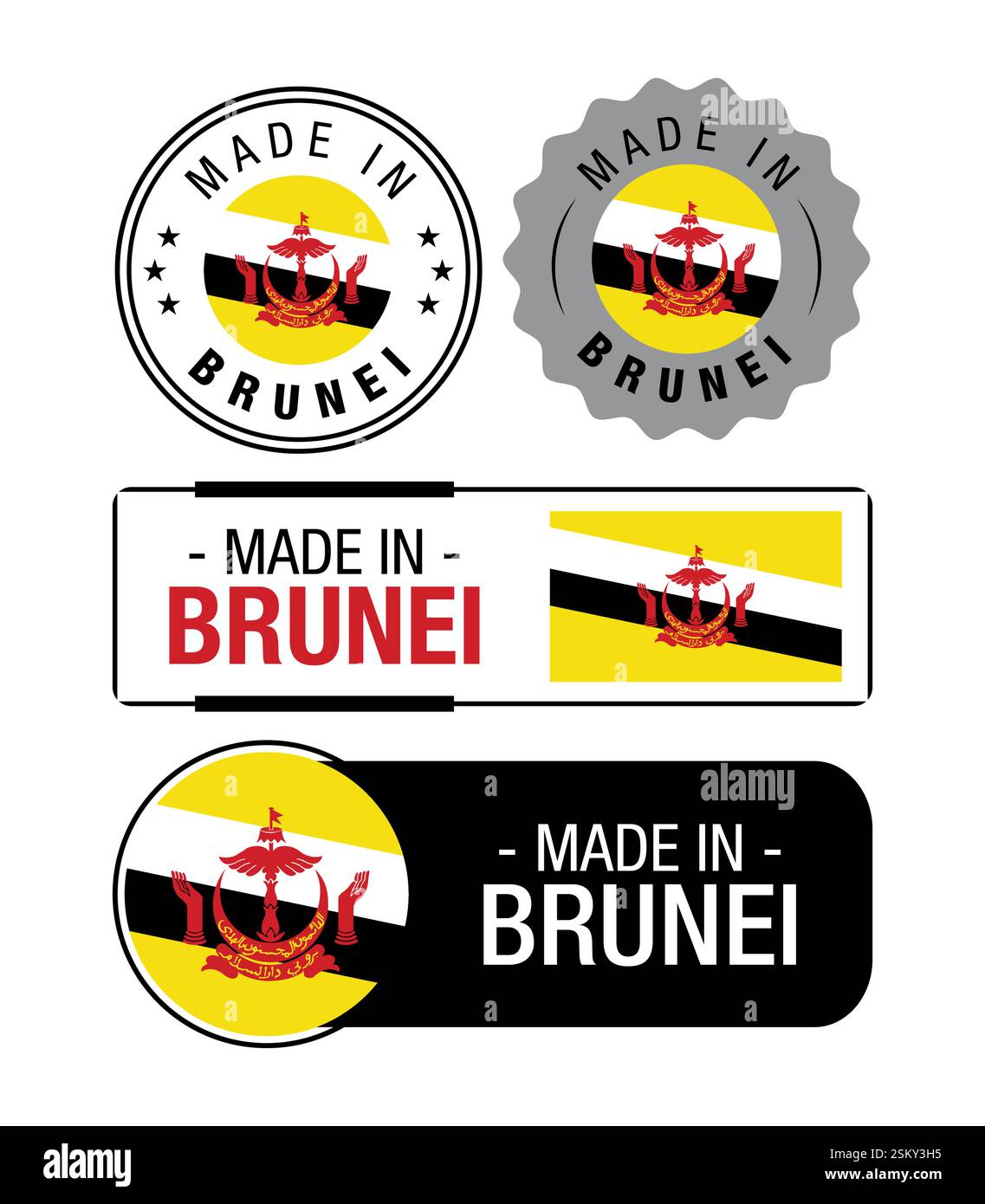 Made in brunei round Stock Vector Images - Alamy