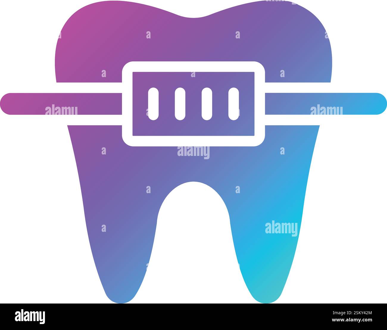 Tooth braces line icon hi-res stock photography and images - Alamy