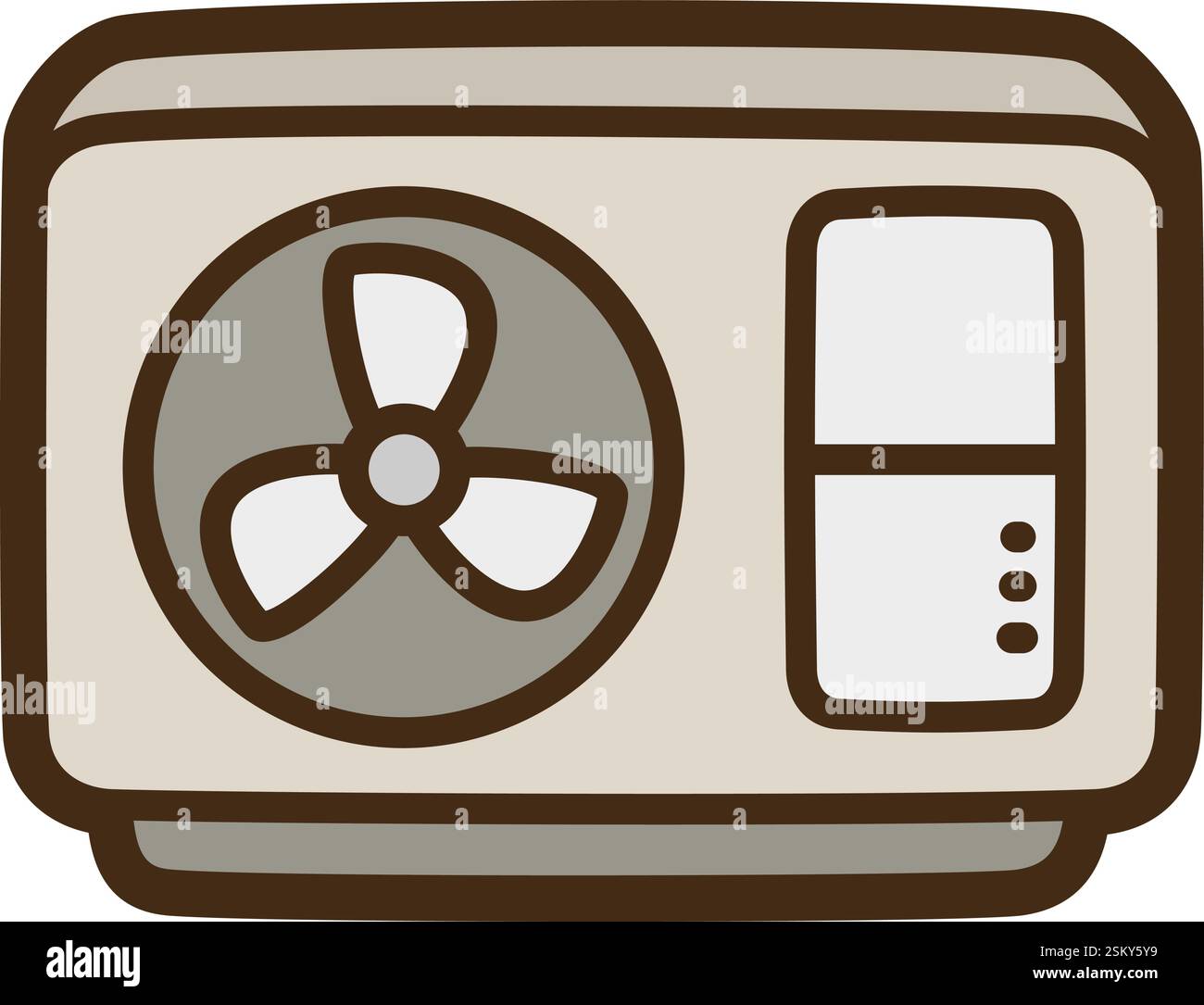 Outdoor ac unit vector doodle illustration and graphic. Part of home ...