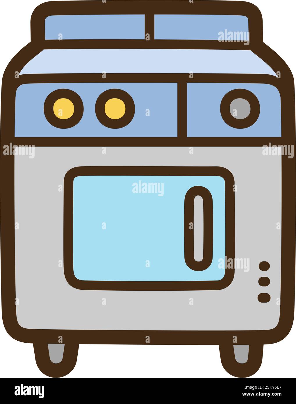 Kitchen range vector doodle illustration and graphic. Part of home ...