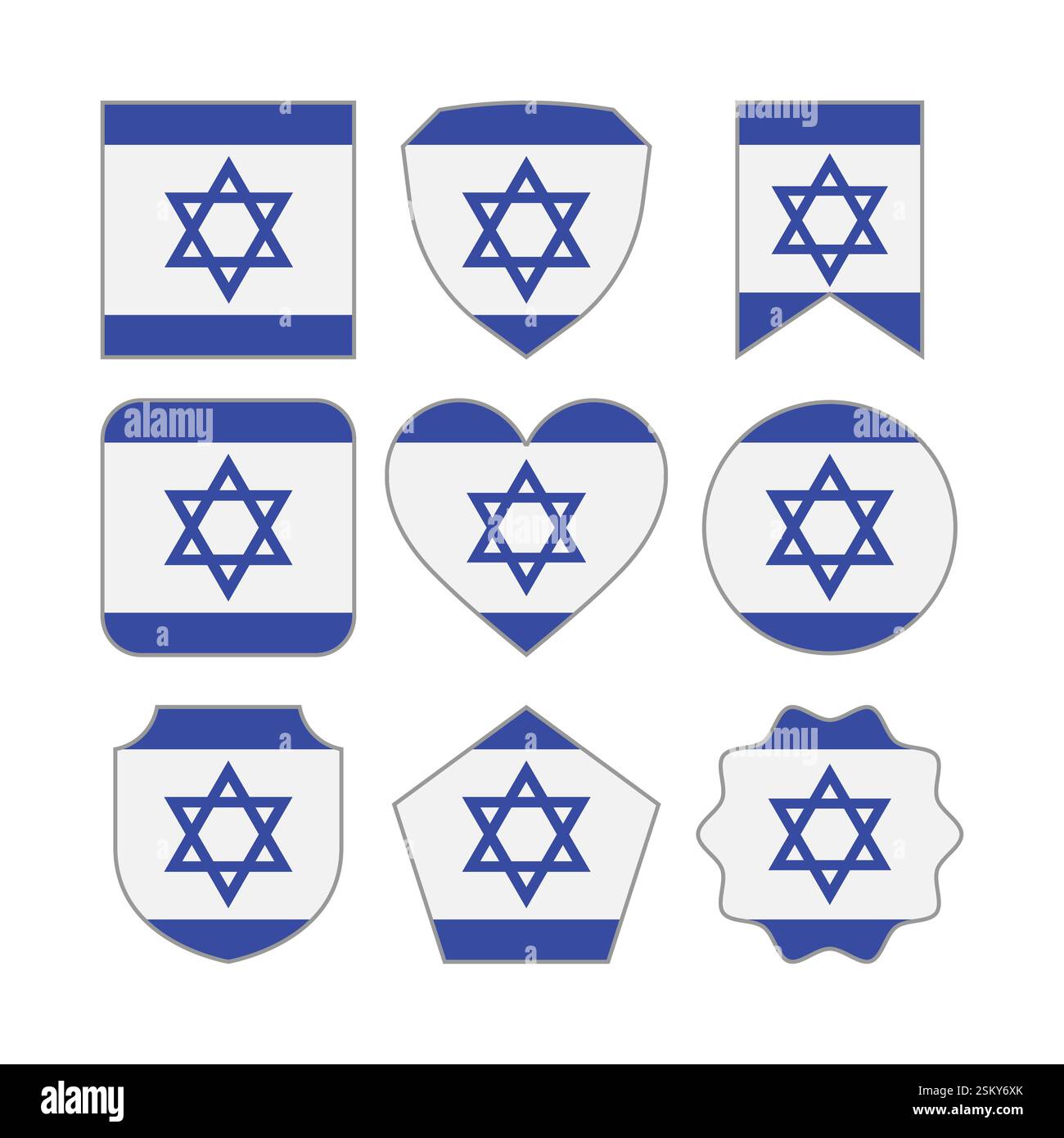 Modern Abstract Shapes of Israel Flag Vector Design Template Stock ...