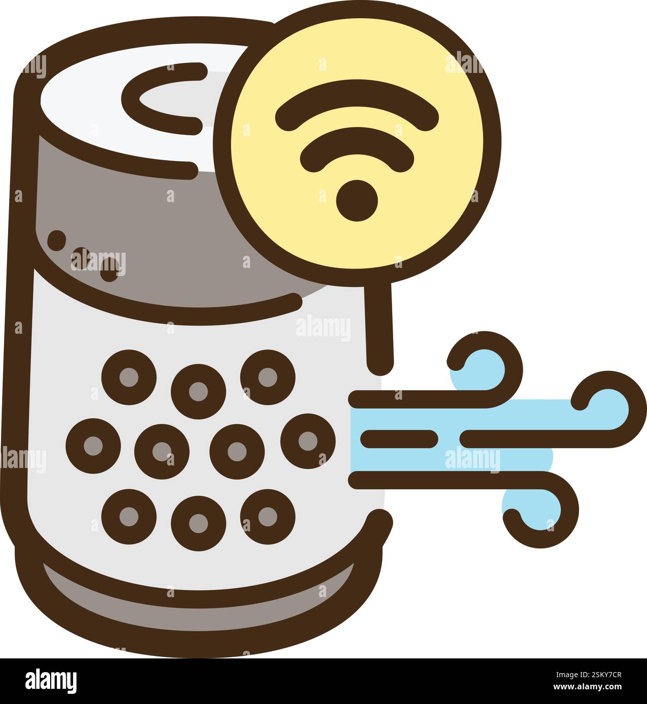 Air purifier vector doodle illustration and graphic. Part of home ...