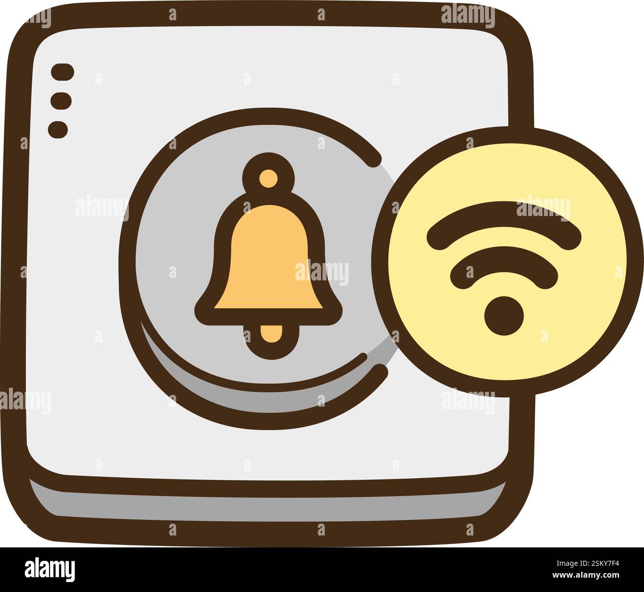Door bell vector doodle illustration and graphic. Part of home ...