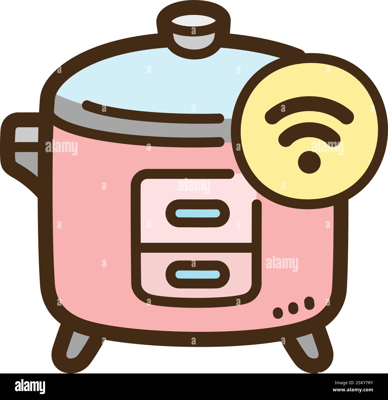 Rice cooker vector doodle illustration and graphic. Part of home ...