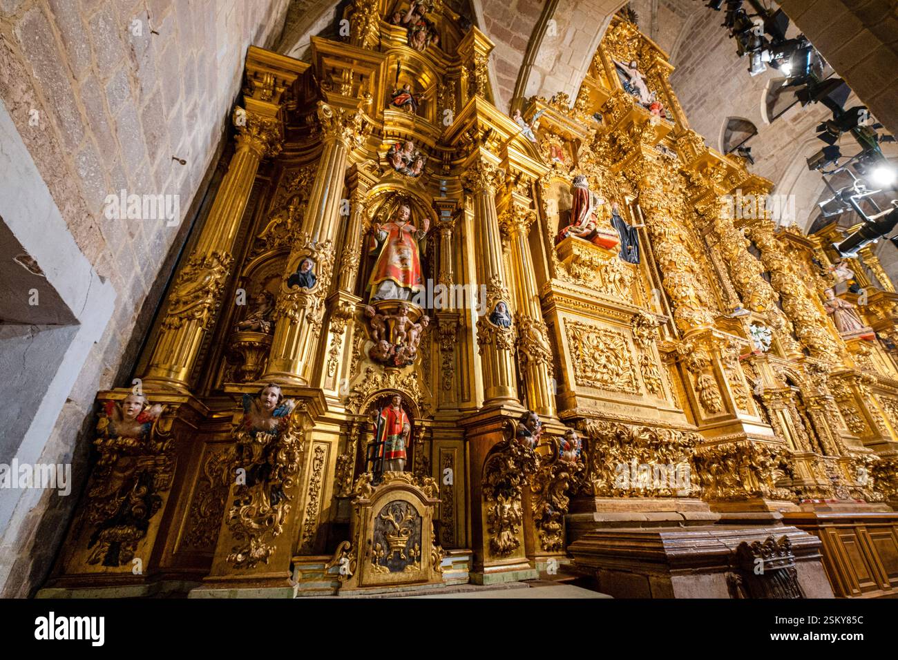 Main altarpiece, 17th century, baroque style, Monastery of Santa Maria ...
