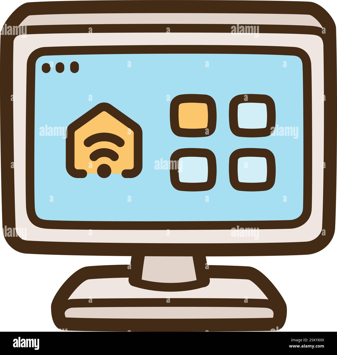 Dashboard vector doodle illustration and graphic. Part of home ...