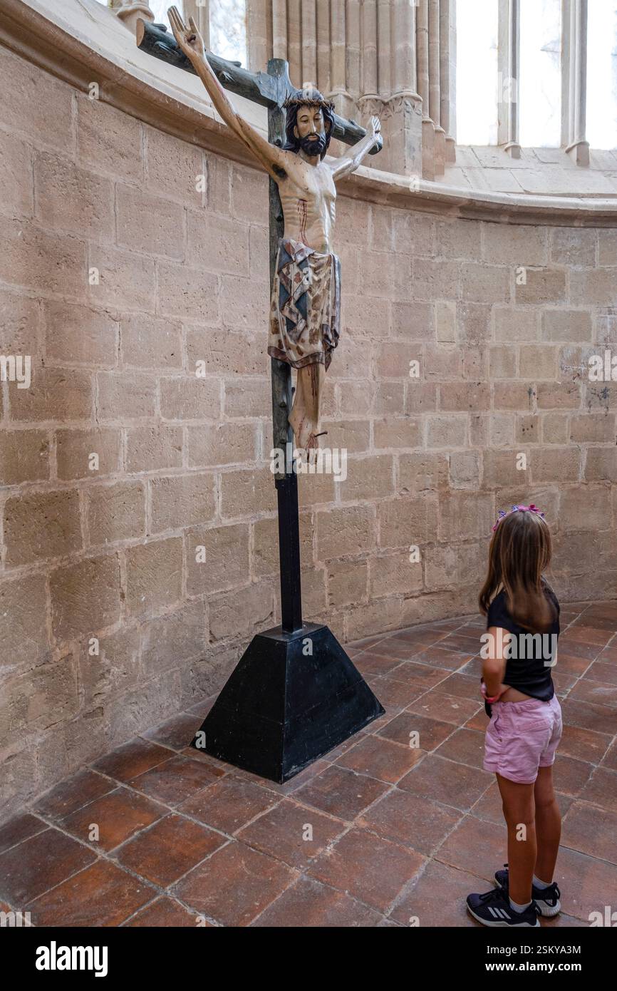 image of Jesus crucified, 14th century, polychrome wood, transition ...
