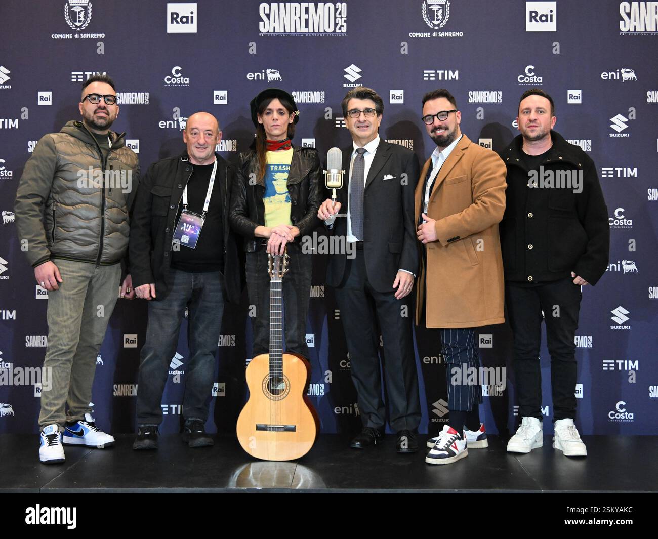Sanremo, 75th Italian Song Festival 2025 - Photocall Lucio Corsi winner ...