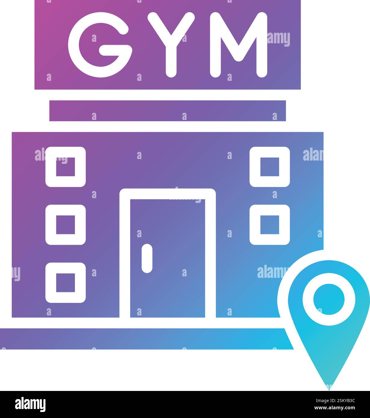 Gym Location Vector Icon Design Illustration Stock Vector Image & Art ...