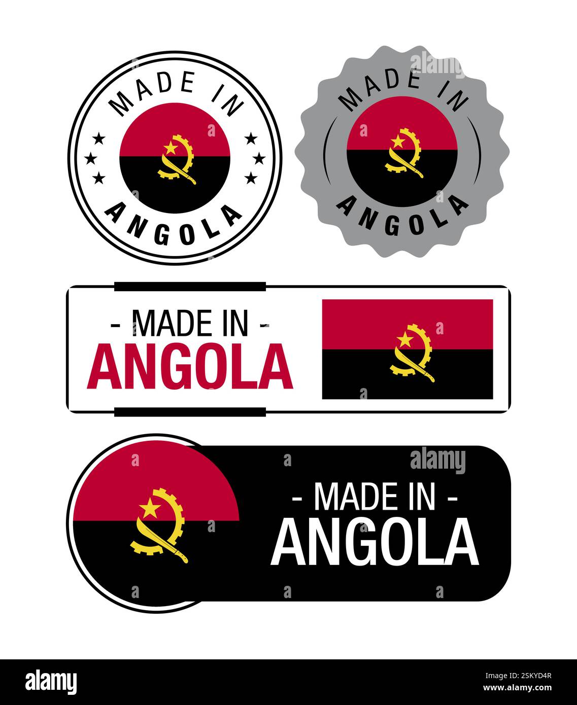 Flag round angola hi-res stock photography and images - Alamy