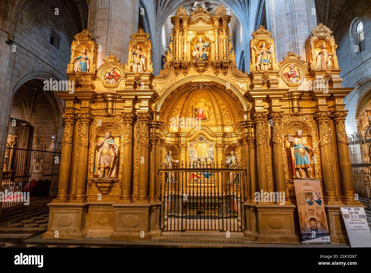 Retable of the Kings, rococo style, 18th century, cathedral of Santa ...