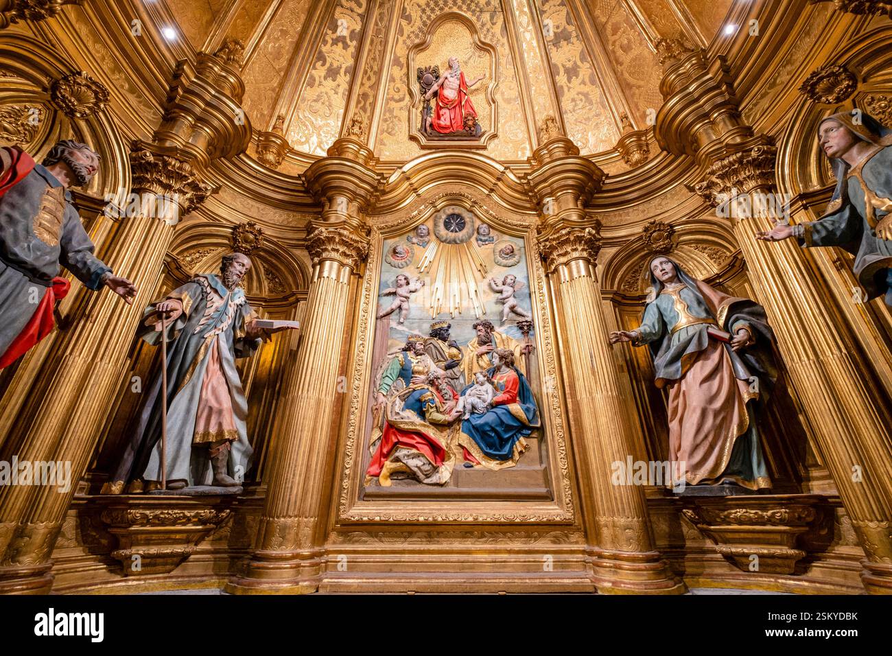 Retable of the Kings, rococo style, 18th century, cathedral of Santa ...