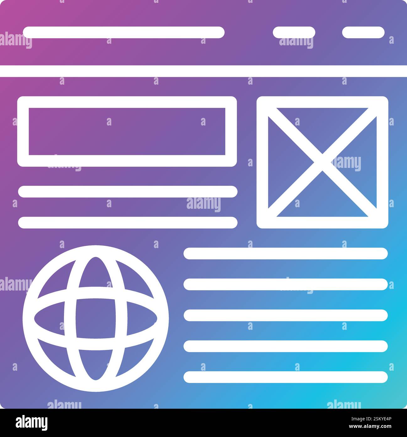 Wireframe Vector Icon Design Illustration Stock Vector Image & Art - Alamy
