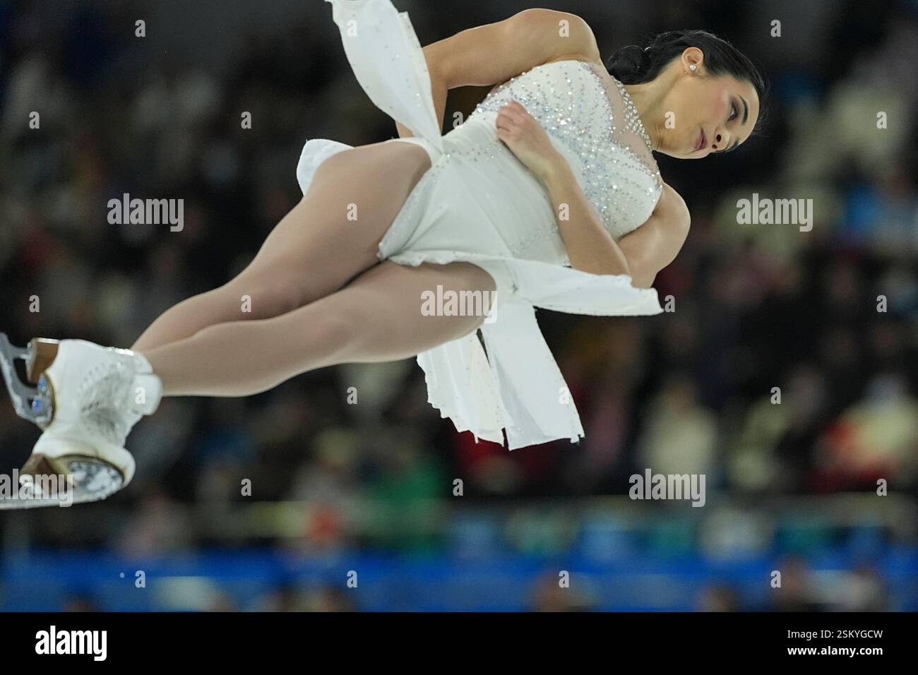 Philippines' Isabella Gamez performs during the mixed pair free skating ...