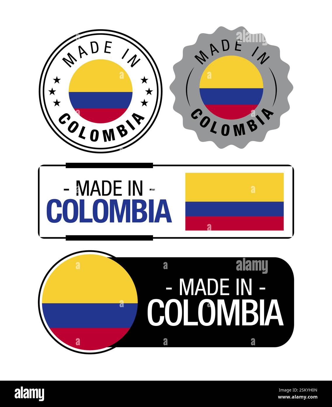 Made in colombia vector vectors Stock Vector Images - Alamy