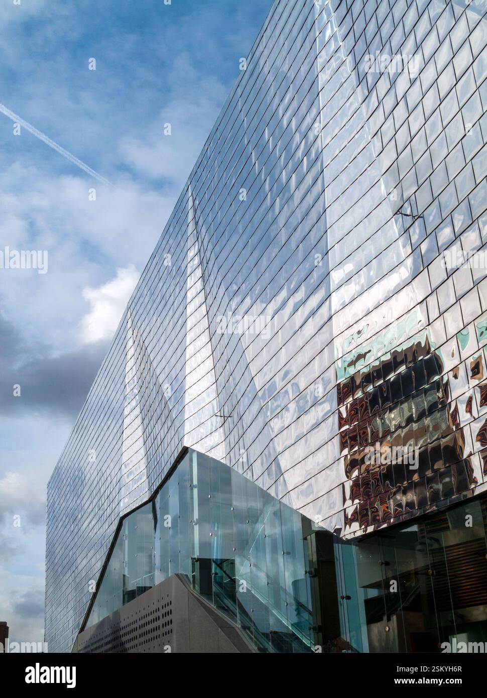 Modern polished granite and steel cladding on the Highcross Shopping ...