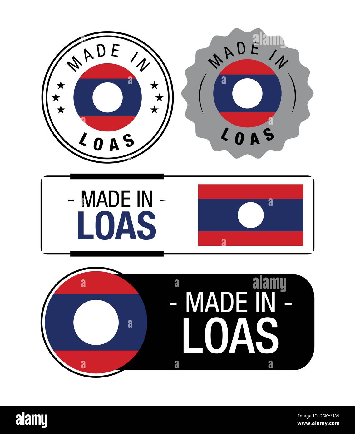 Laos flag background Stock Vector Images - Alamy