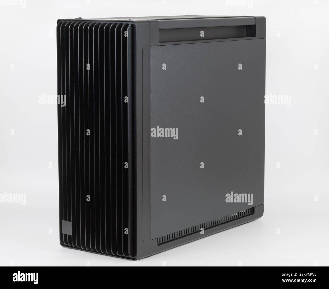 Side view of empty big tower, PC case, chassis, 15.5 mm front panel ...