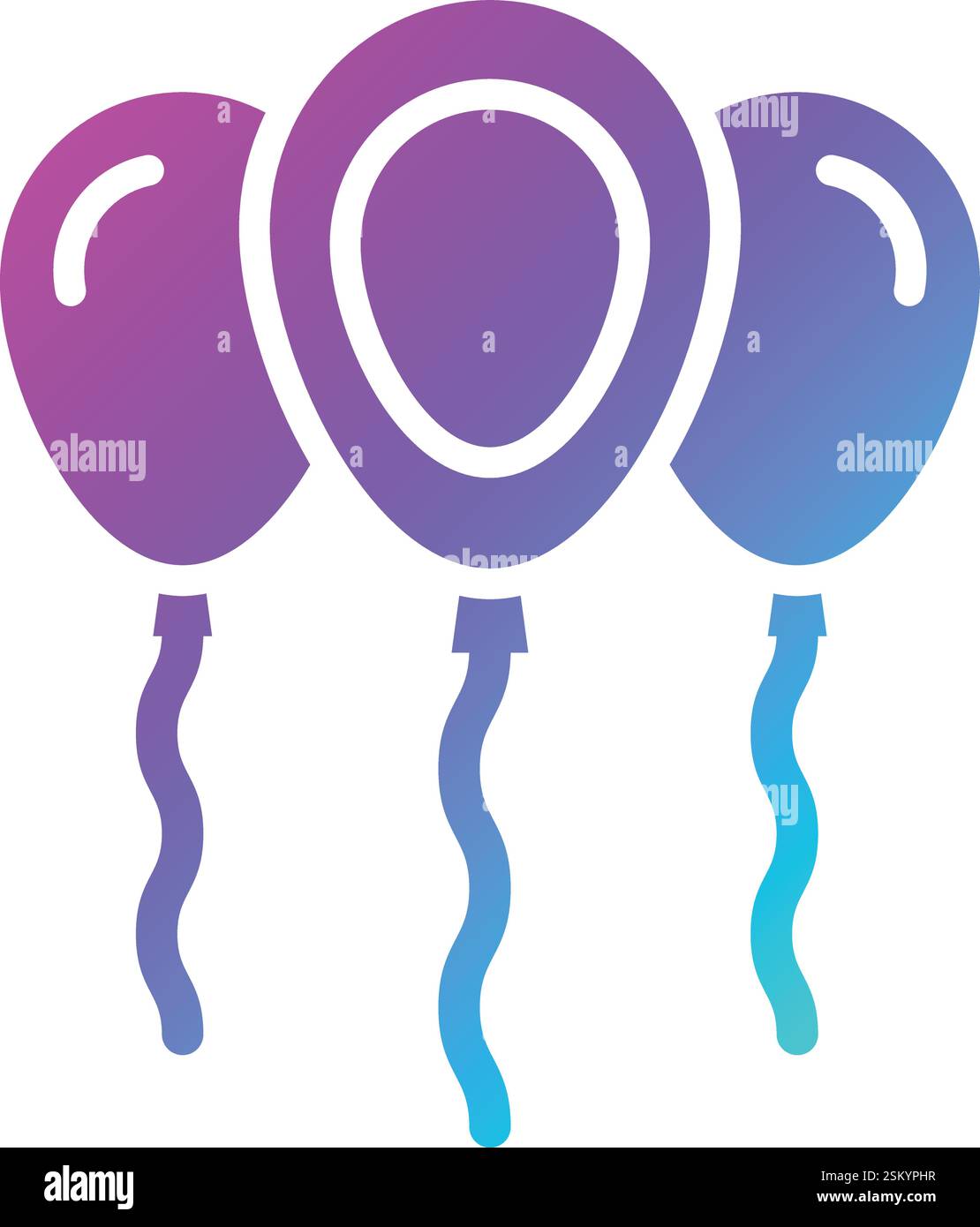 Balloons Vector Icon Design Illustration Stock Vector Image & Art - Alamy