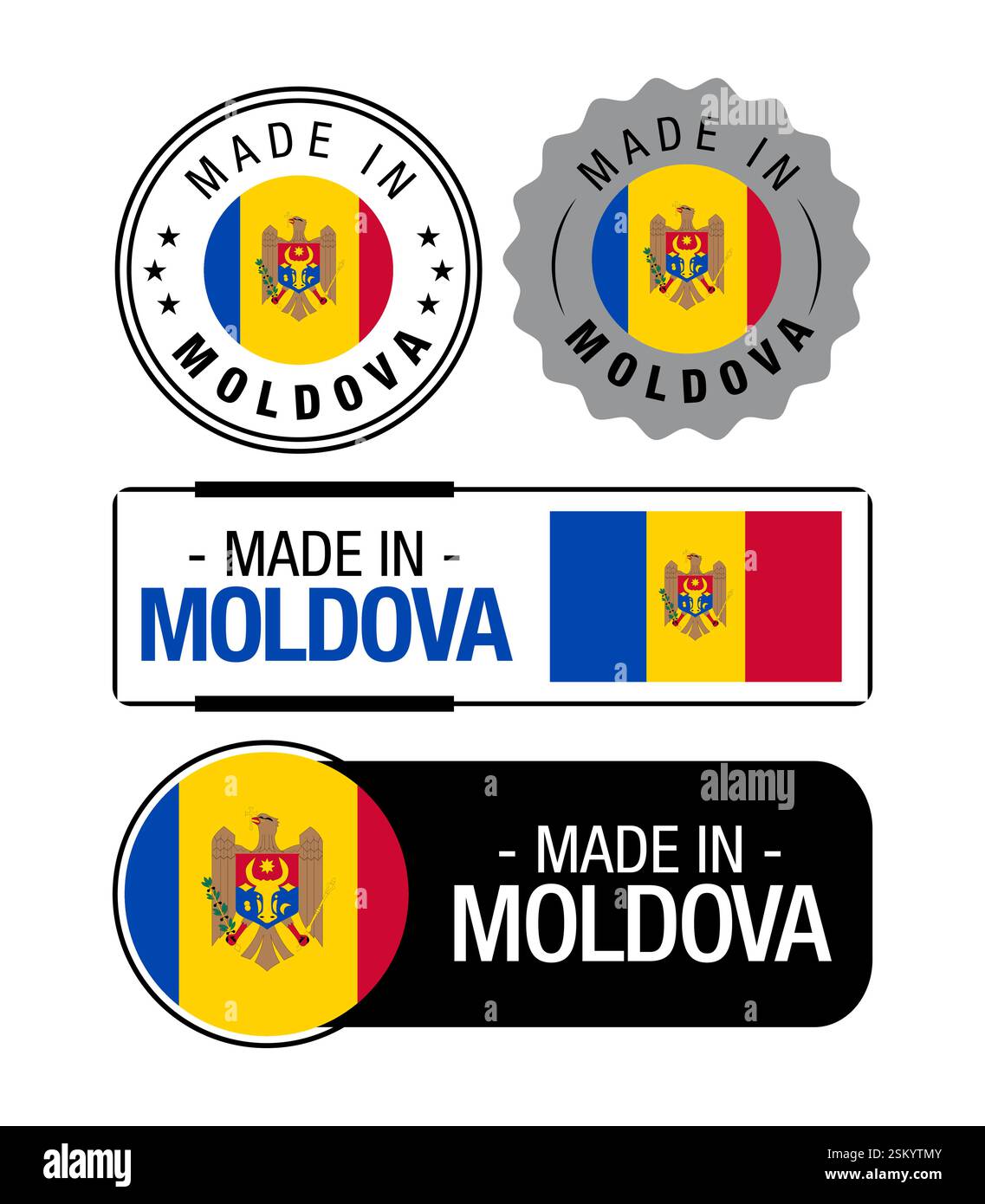 Made in moldova round Stock Vector Images - Alamy
