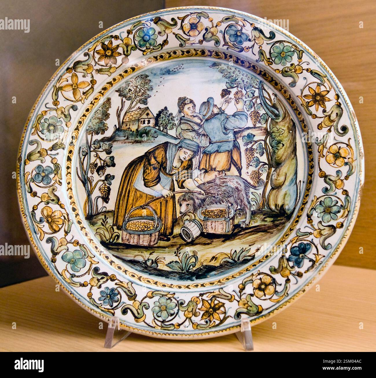 Italy Abruzzo Castelli - Ceramic museum plate with harvest by Francesco ...