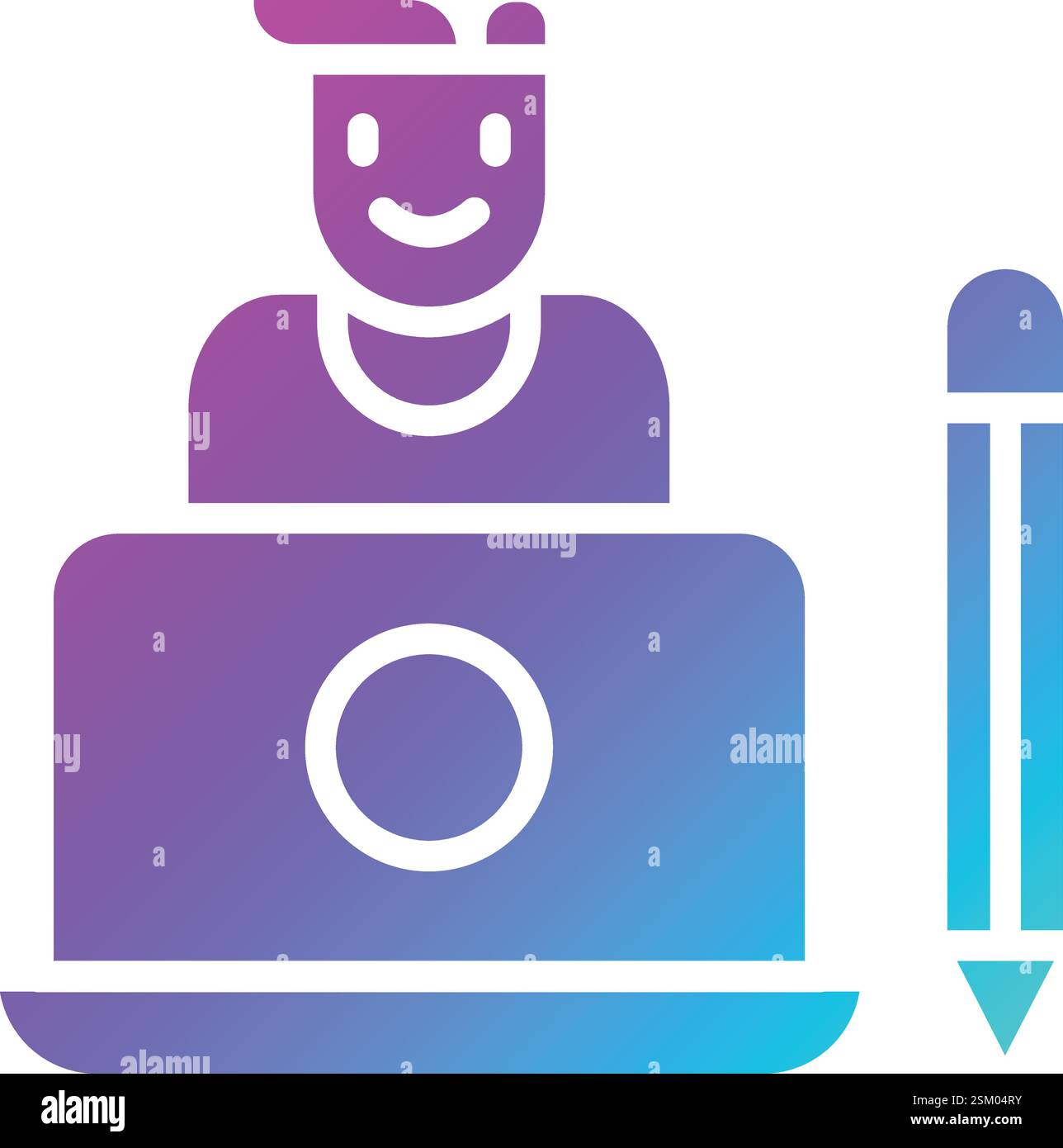 Graphic designer Vector Icon Design Illustration Stock Vector Image ...