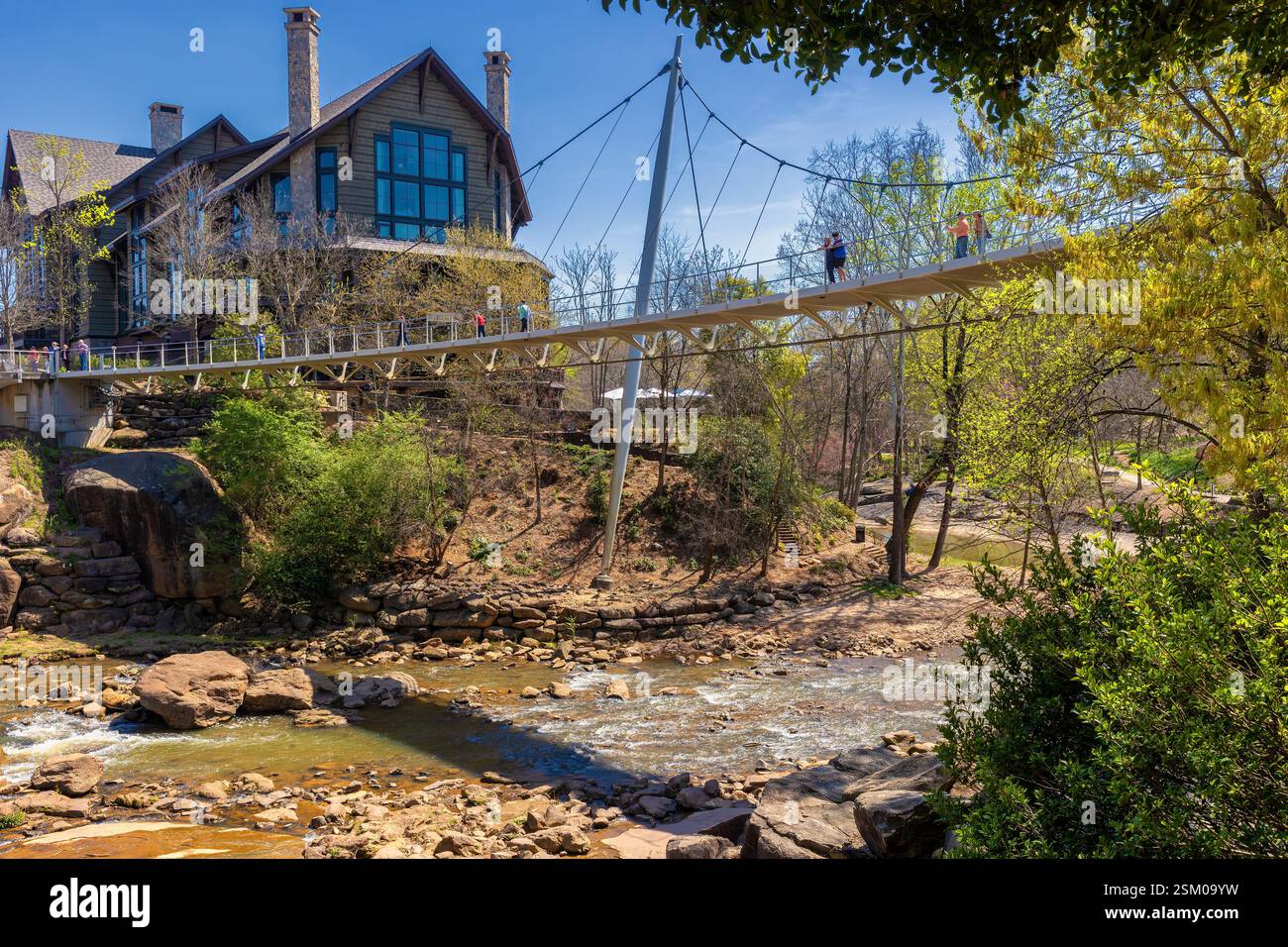 Greenville, South Carolina, USA - March 21, 2024: Sunny spring day at ...