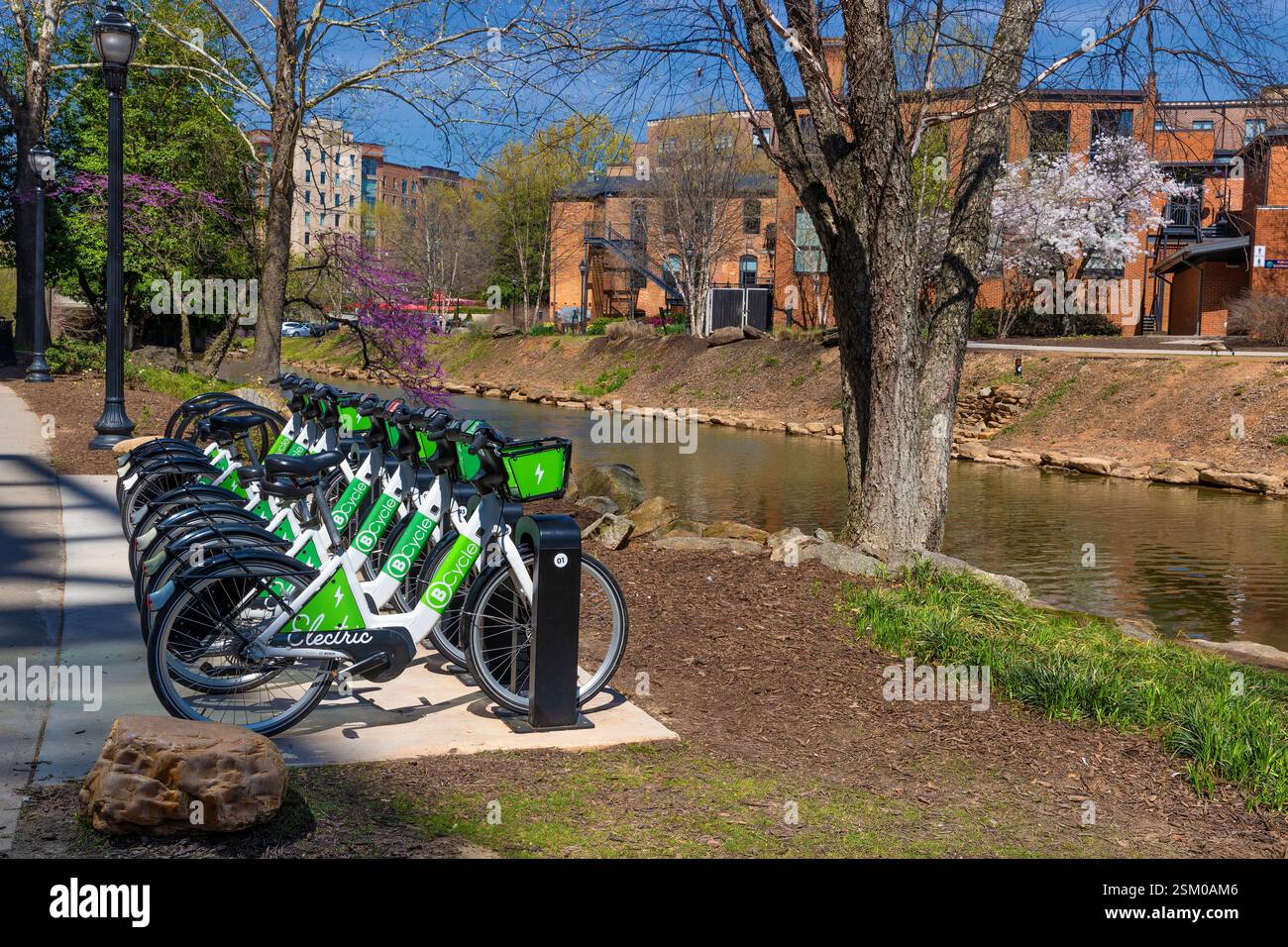Greenville, South Carolina, USA - March 21, 2024: Sunny spring day at ...