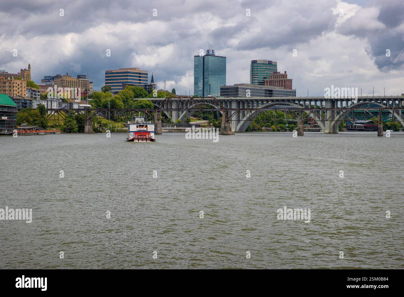 Knoxville, Tennessee, USA - July 20/2024: A section of downtown seen ...