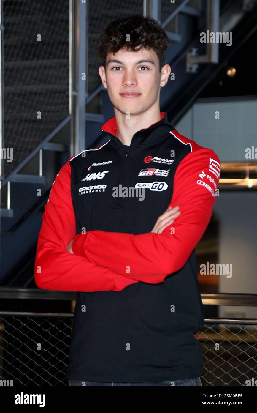 New York, NY, USA. 12th Feb, 2025. Ollie Bearman at the Ollie Bearman ...