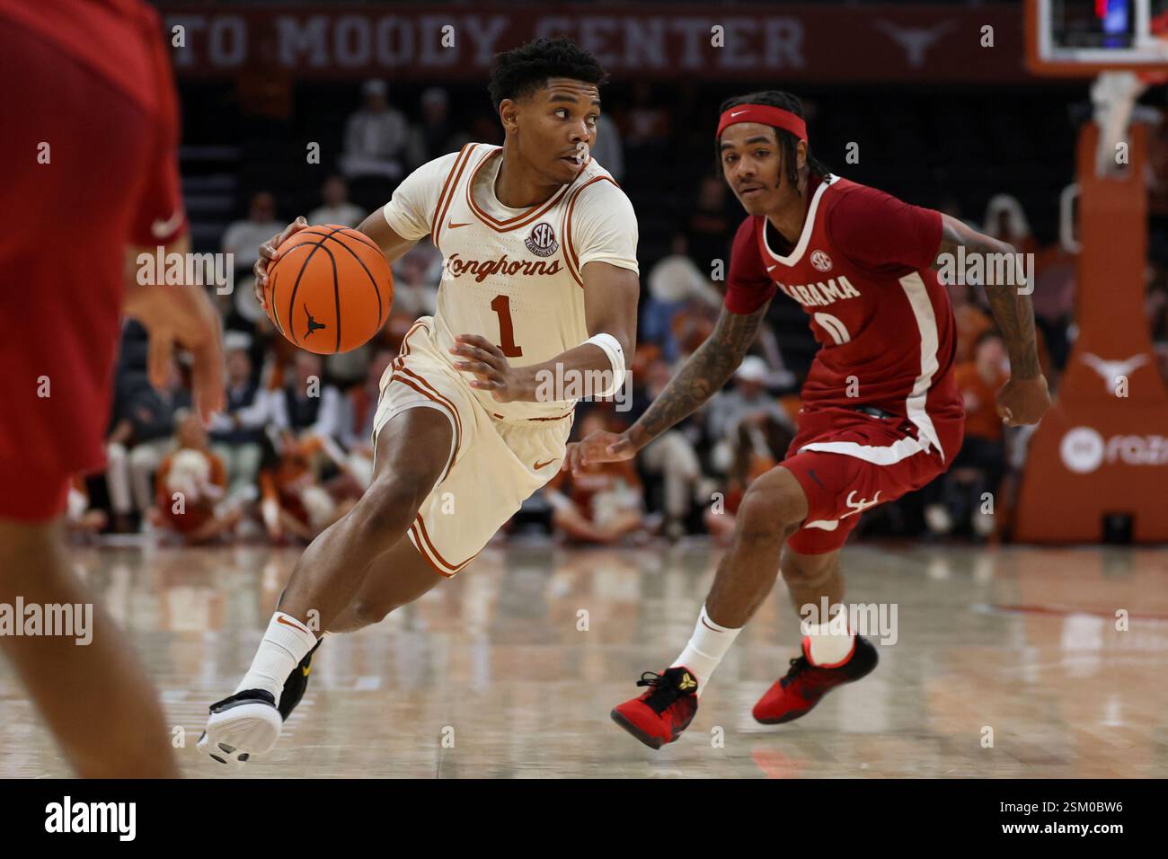 AUSTIN, TX - FEBRUARY 11: Texas Longhorns guard Julian Larry (1) drives ...