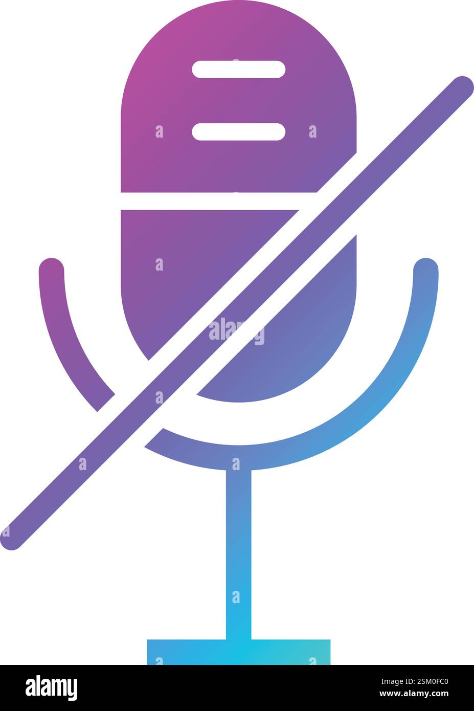 Microphone disable Vector Icon Design Illustration Stock Vector Image ...