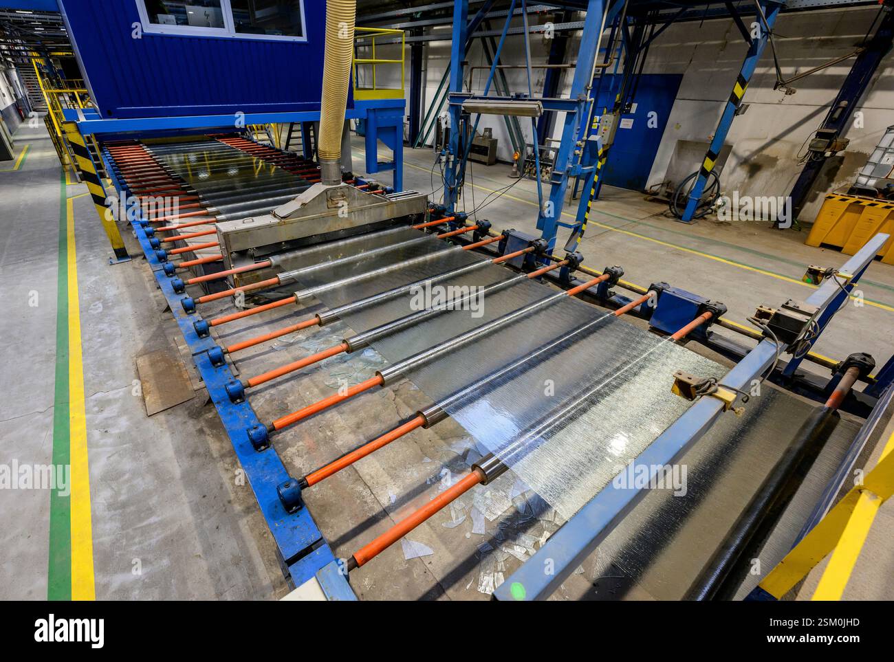 AGC Barevka plant glass processing line during the opening ceremony of ...