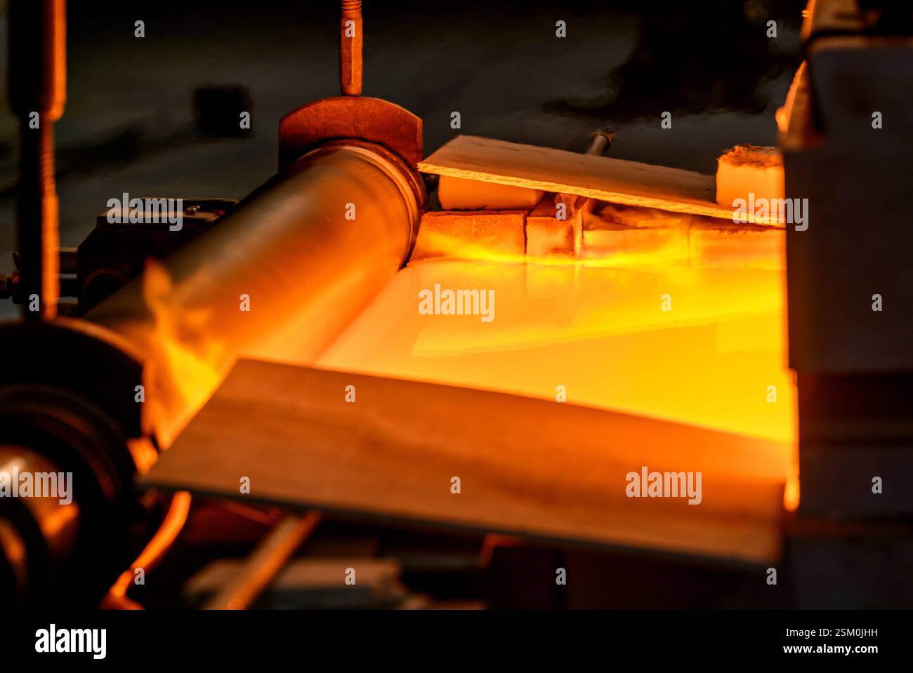 AGC Barevka plant glass melting line during the opening ceremony of the ...
