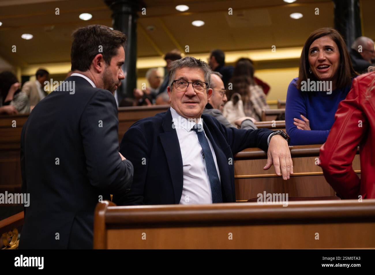 Madrid, Spain. 12th Feb, 2025. Patxi Lopez, deputy and spokesperson of ...
