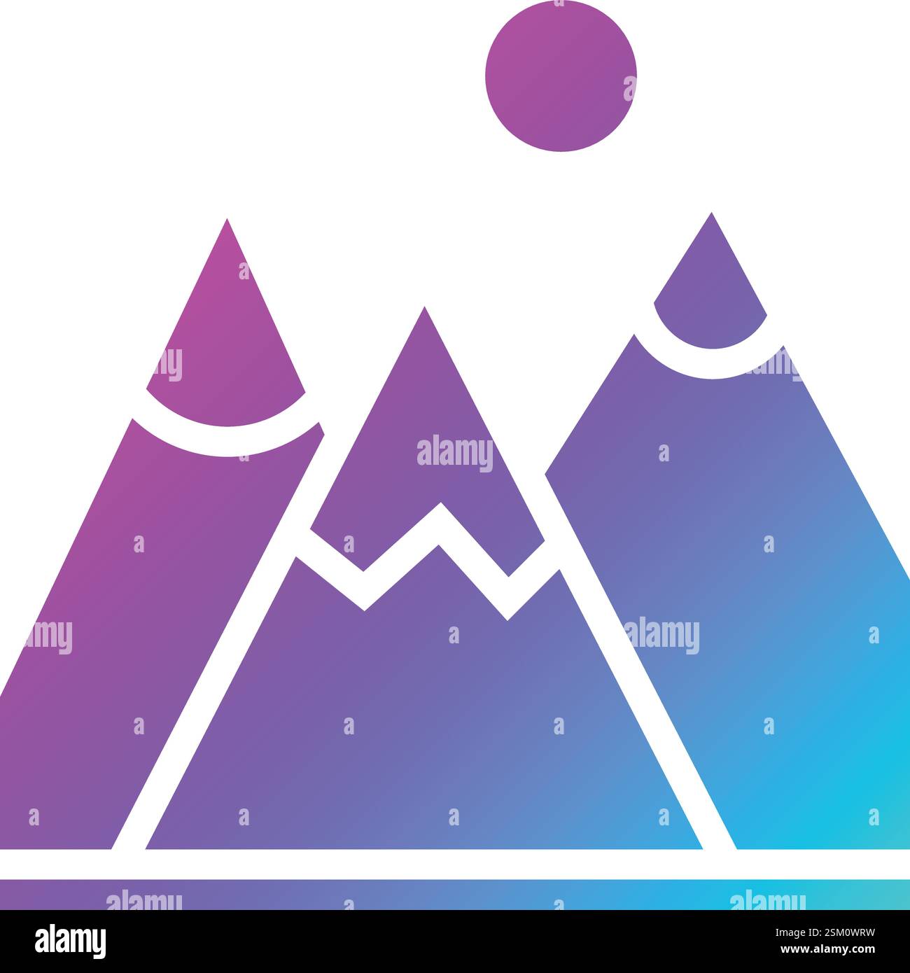Modern mountain icon hi-res stock photography and images - Alamy