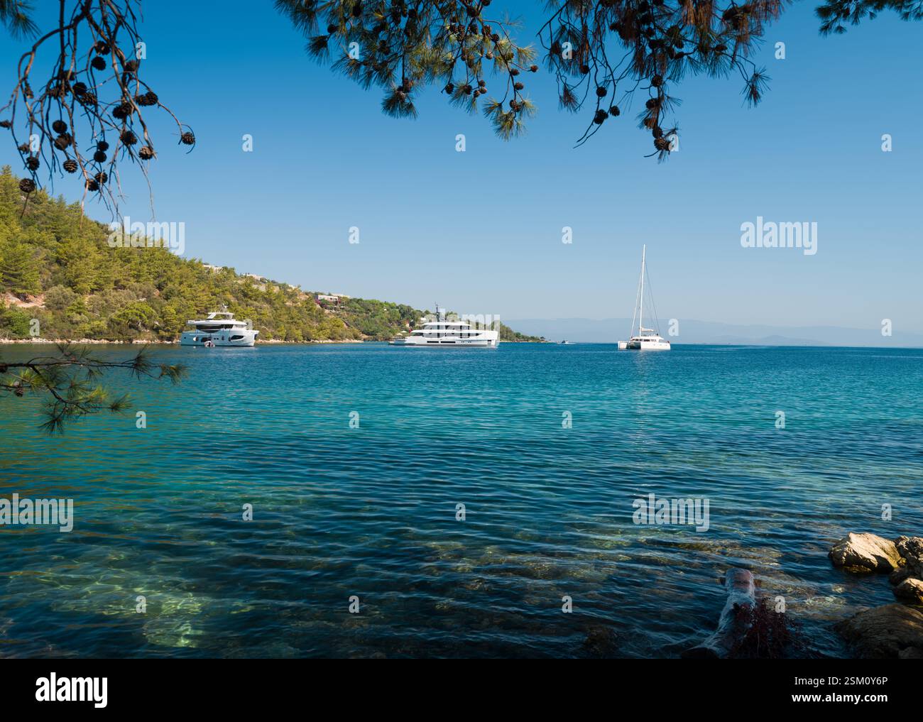 Yachts in Paradise Bay ( Turkish: Cennet Koyu ) is a quiet turquoise ...