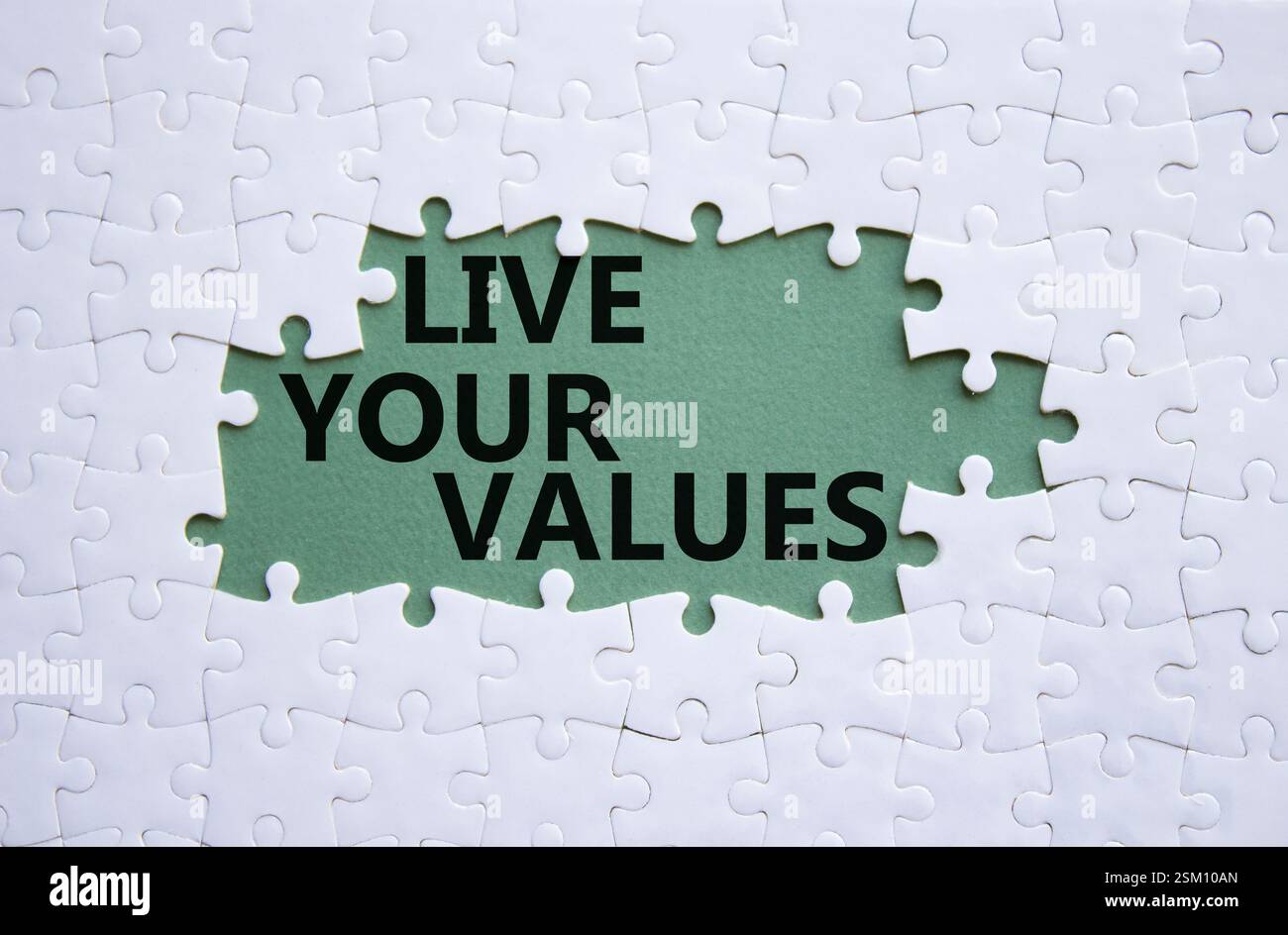 Live your values symbol. Concept words Live your values on white puzzle ...