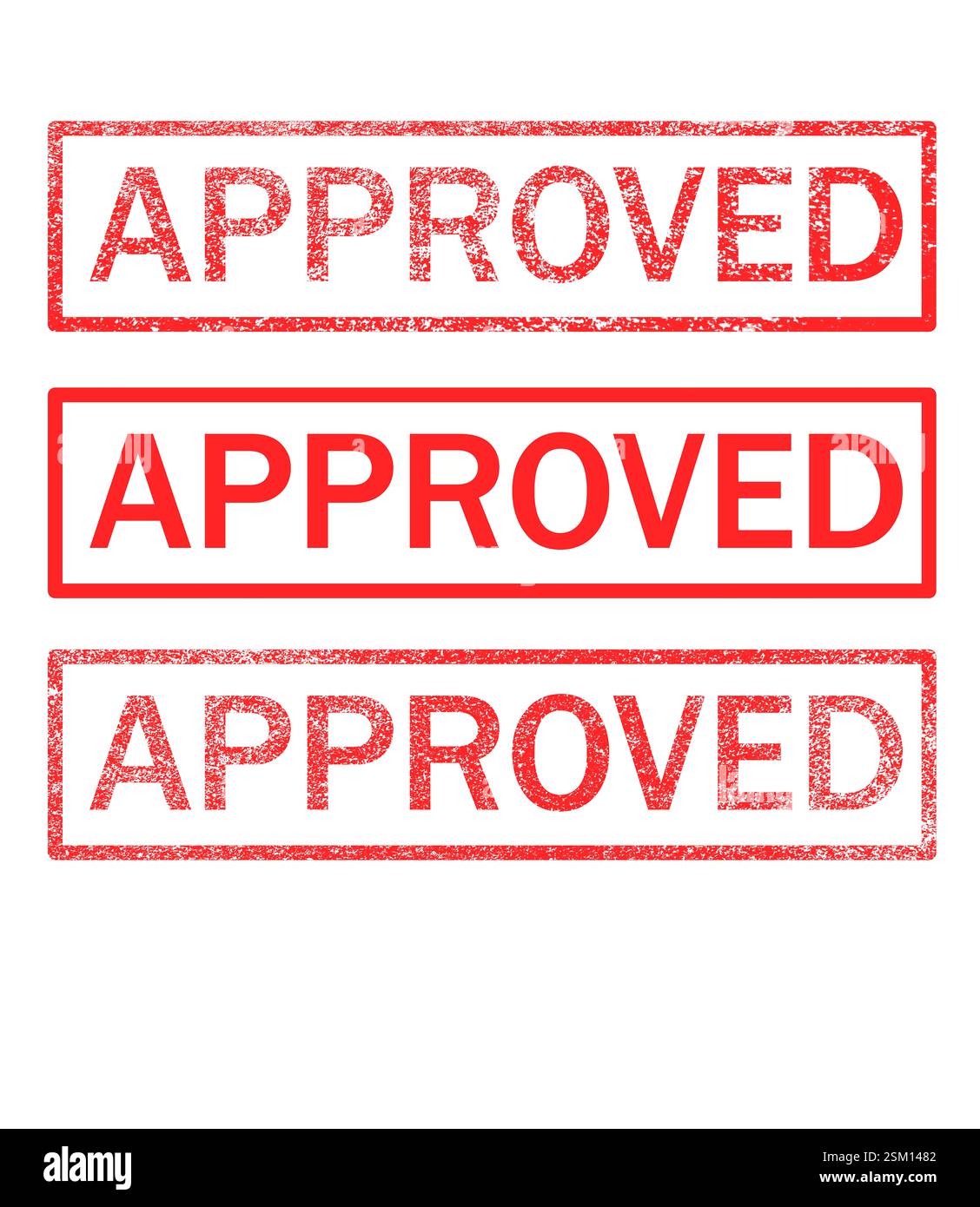 Red stamps with word Approved on white background Stock Photo - Alamy