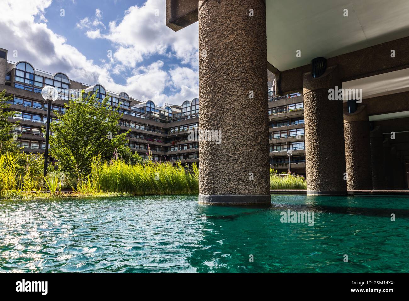 A striking view of the Barbican Estate in London, showcasing brutalist ...