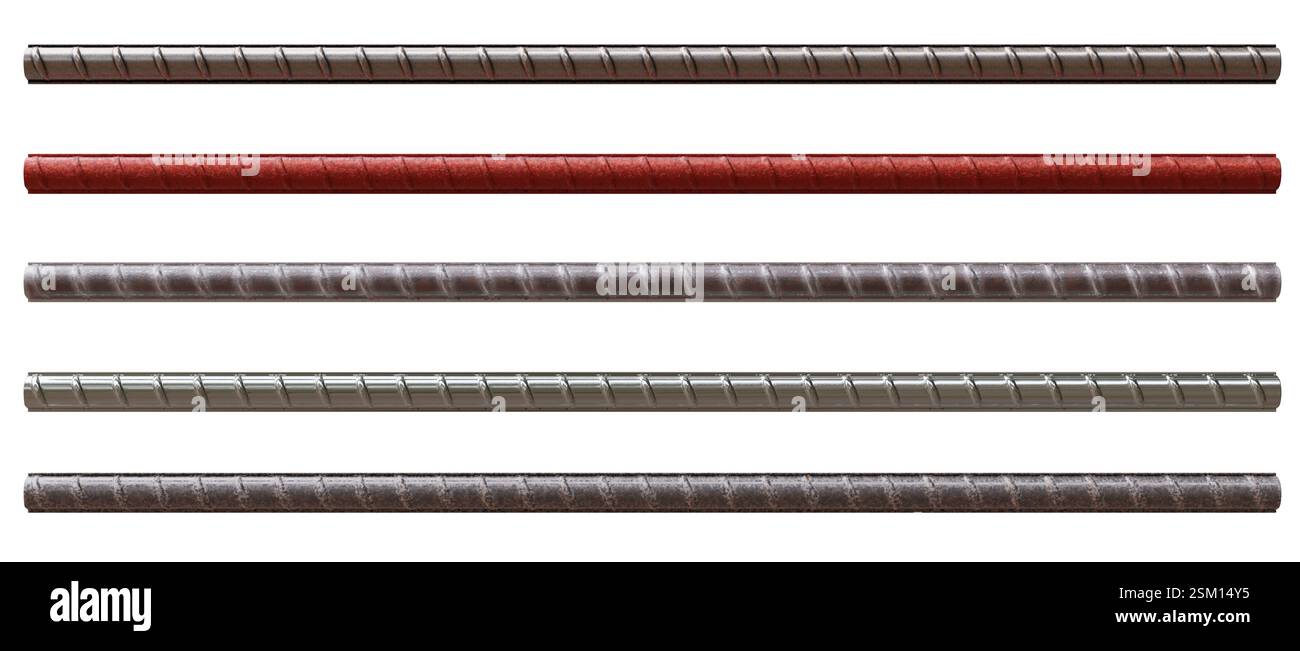 Rusty steel rebar reinforced Cut Out Stock Images & Pictures - Alamy