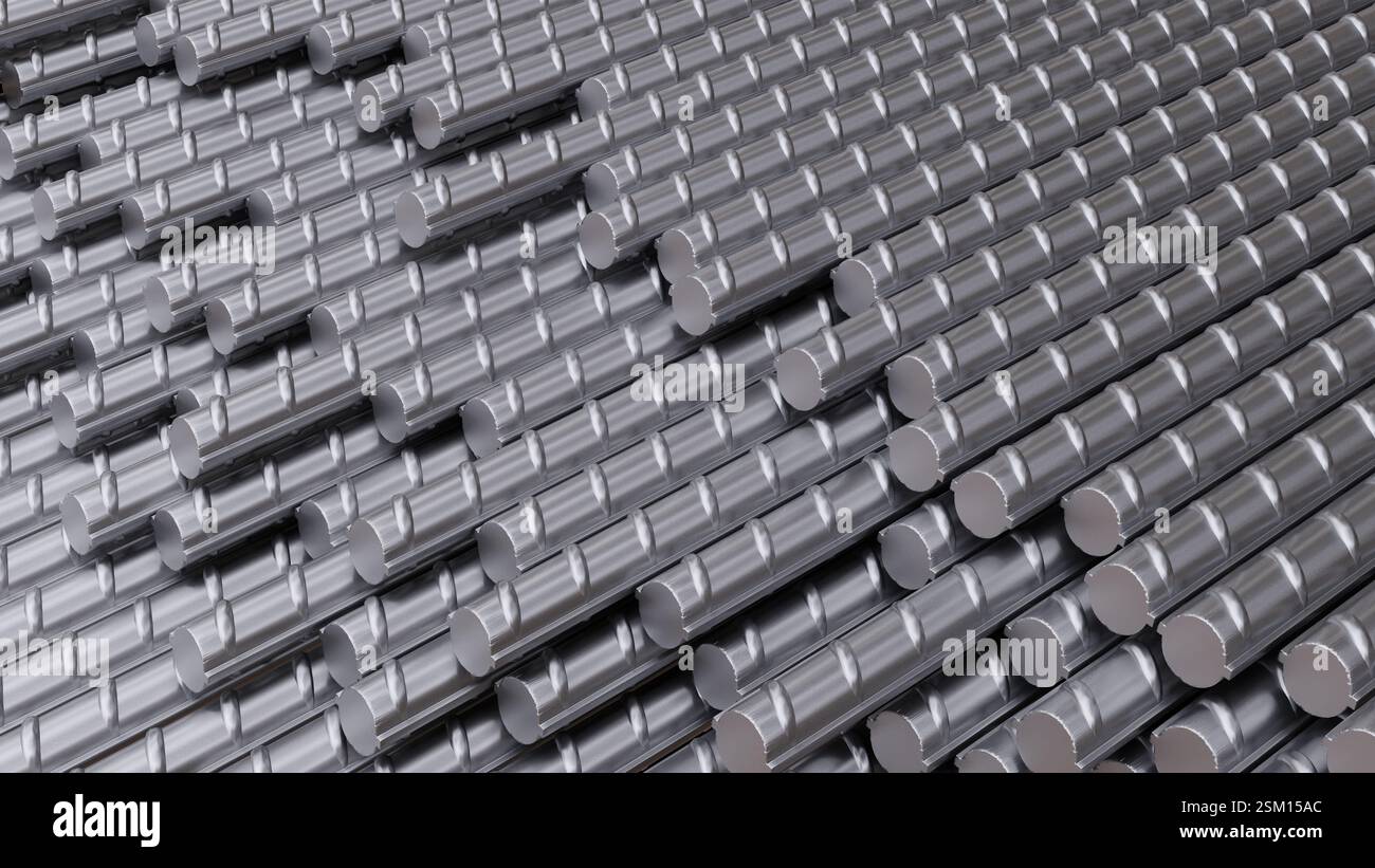 Reinforcement bars 3d render hi-res stock photography and images - Alamy