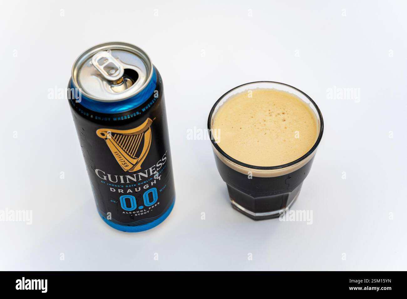 Guinness draught alcohol free Stock Photo - Alamy