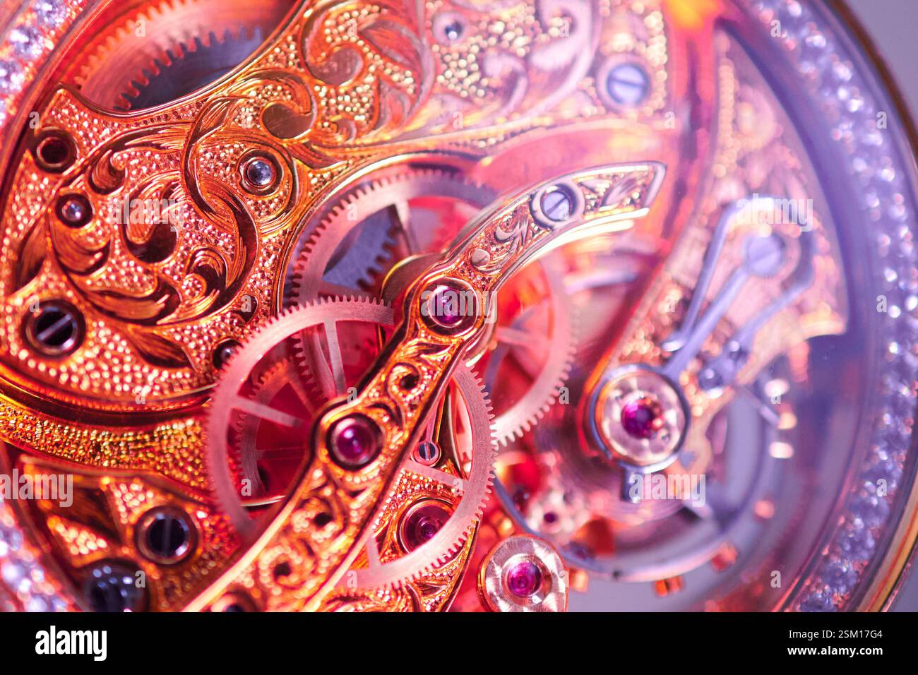Intricate watch mechanism reveals stunning craftsmanship in macro ...