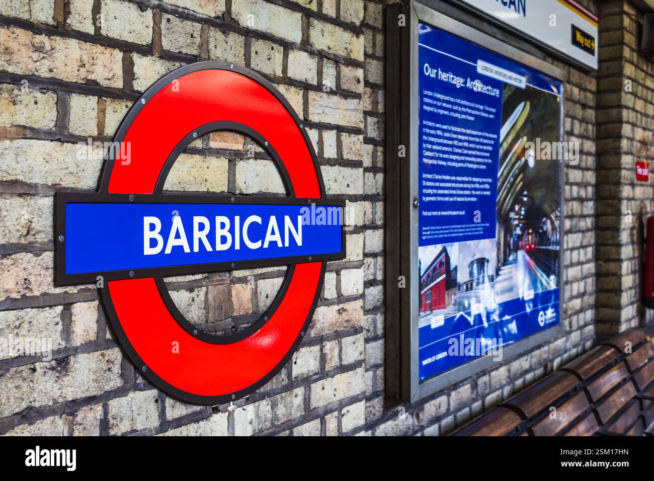 Barbican station tube sign hi-res stock photography and images - Alamy