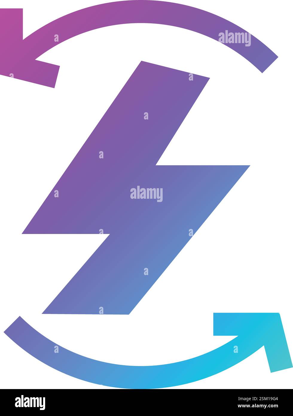 Electricity Recycling Vector Icon Design Illustration Stock Vector ...