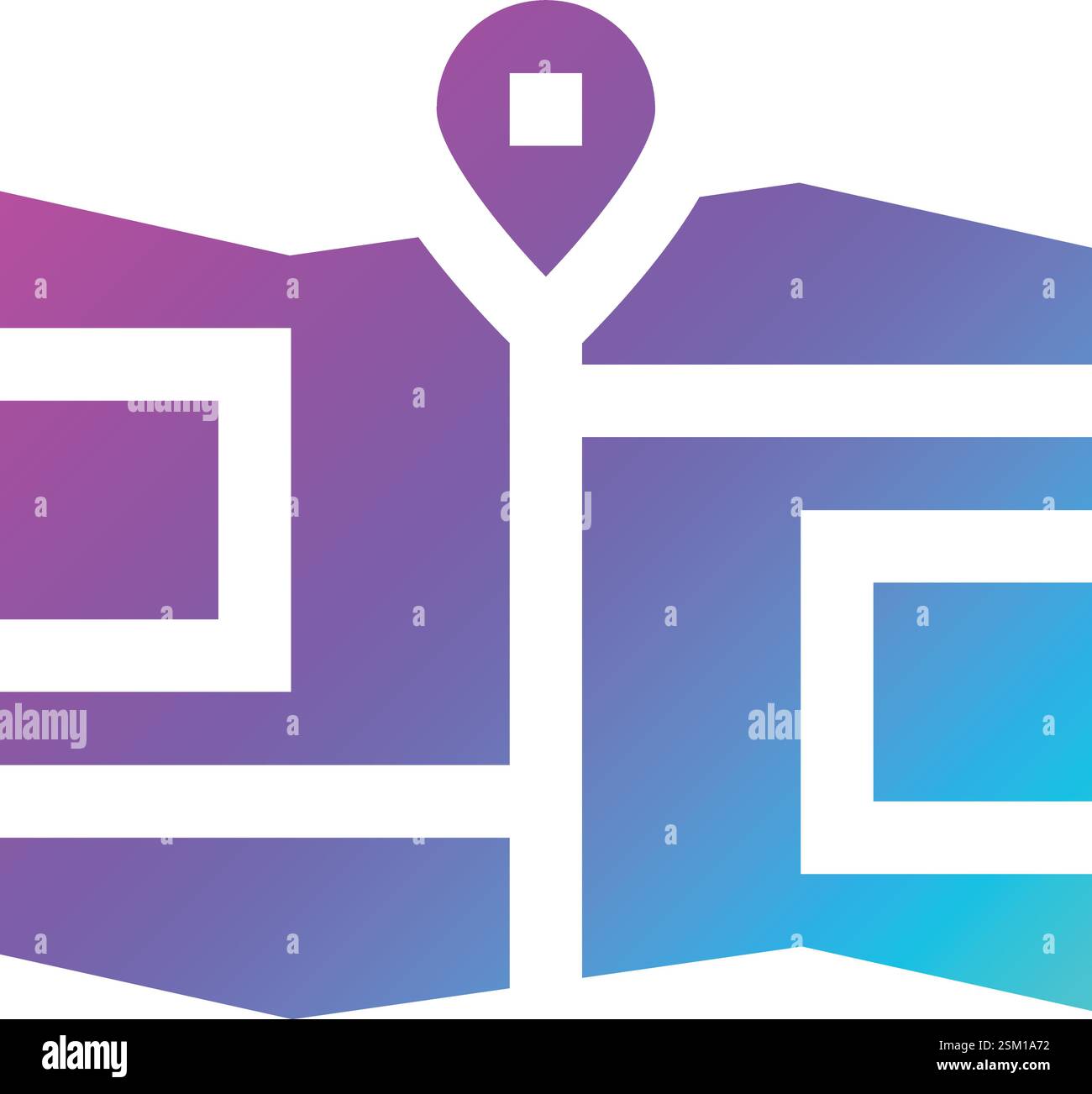 Tri Folded Map Vector Icon Design Illustration Stock Vector Image & Art ...