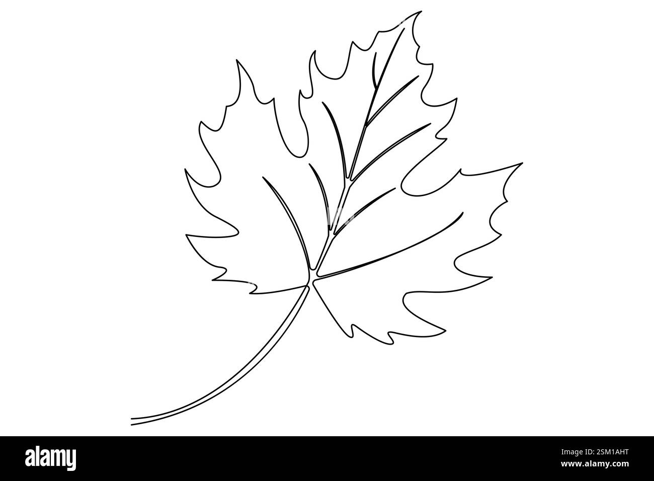 Continuous Line Drawing Of Leaf Single Line Icon outline vector ...