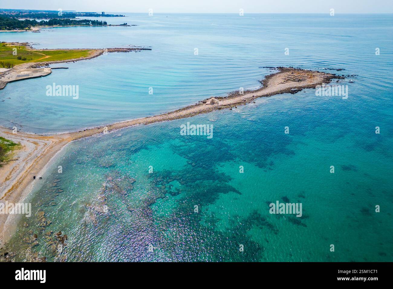 Aerial photo of the Sipar Archaeological Site - sunken ancient Roman ...